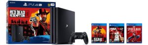 2018 playstation 4 pro 1tb console - red dead redemption 2 + marvel's spider-man + nba 2k17 ps4 bundle ( 3 - items )