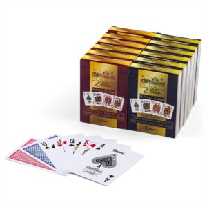 regal games set of 12 premium monaco elite poker playing cards, 100% plastic, waterproof