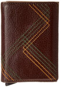 secrid - secrid slim wallet stitch embroidered vegetable-tanned (linea espresso)