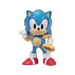 sonic the hedgehog 2.5-inch action figure classic sonic with hot dog collectible toy