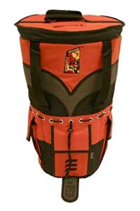 tkl acoustic rhythms professional djembe case - 14" x 25" x 9.5" - red