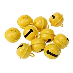 topxome 20pcs/lot new year metal jingle bells christmas hanging ornaments xmas decoration pet pendants christmas decor bells 25mm (yellow)