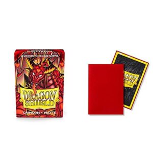 dragon shield matte mini japanese crimson 60 ct card sleeves individual pack