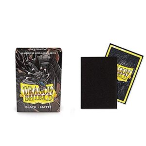 dragon shield matte mini japanese black 60 ct card sleeves individual pack