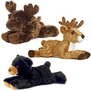 aurora bundle deer maxamoose and black bear woodland forest mini flopsies