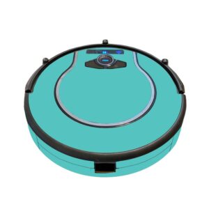 mightyskins skin compatible with shark ion robot 750 vacuum minimal coverage - solid turquoise | protective, durable, and unique vinyl wrap cover | easy to apply, remove | made in the usa