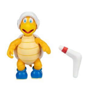 super mario nintendo action figures poseable articulated 4-inch boomerang hammer bro collectible toys with boomerang accessory, perfect for kids & collectors alike! for ages 3+