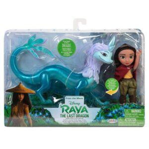 disney raya and the last dragon 6-inch petite raya doll and feature sisu dragon figure gift set