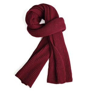 eonpow warm autumn and winter scarf, unisex pure color winter neck warm knitting yarn scarf