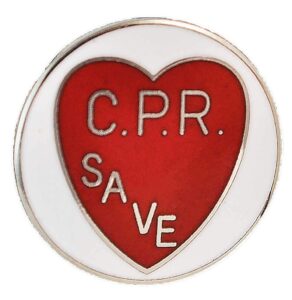 cpr save pin - 1 inch in presentation box - 10/pack