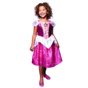 disney princess aurora dress costume for girls, perfect for party, halloween or pretend play dress up, 4-6x