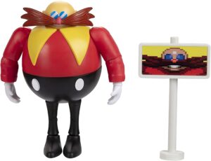 sonic the hedgehog 4-inch action figure classic eggman with goal plate collectible toy