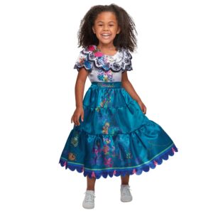 disney encanto mirabel dress, costume for girls ages 3 and up, outfit fits children sizes 4-6x