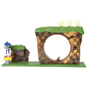 sonic the hedgehog green hill zone playset with 2.5" sonic action figure