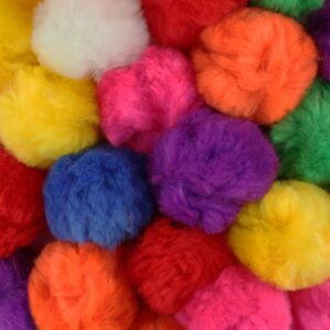 2 inch multi color craft pom poms 25 pieces