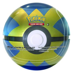 pokemon tcg card game poke ball rare all new 2020 quick ball collector's tin! 3 boosters!