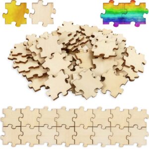 uplama 300pcs blank puzzles, freeform blank puzzle pieces blank wooden puzzles diy jigsaw puzzles plain puzzle pieces for crafts, arts, card making (1.18" x 1.18")