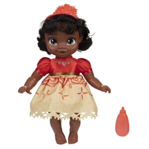 disney princess moana baby doll with baby bottle & hair pin