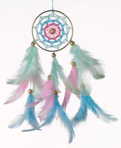 rooh dream catcher ~ pastel shades car hanging ~ handmade mandala hangings for positivity (can be used as home dÃcor accents, wall hangings, garden, car, bedroom, key chain, meditation room)