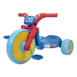 blue's clues & you ride-on 10" fly wheels junior cruiser tricycle with sounds - toddler bike trike, ages 18-36m, for kids 33”-35” tall - 35 lbs. weight limit