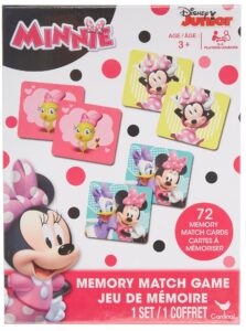 disney minnie mouse memory match game - pictures game of 72 memory cards with minnie & daisy, concentration & educational matching game for kids - colorful memory card game for kids age 3 & up