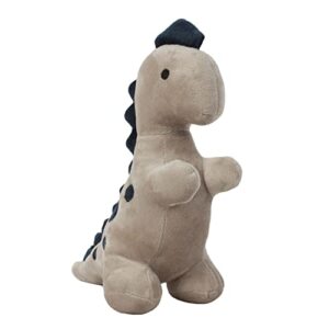 linzy plush 10.5'' titan baby soft plush dinosaur, gray color, huggable and cuddly bedtime plush toy, stuffed animals dinosaur for baby. 10.5'' standing high.