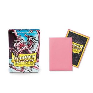 dragon shield matte mini japanese pink 60 ct card sleeves individual pack