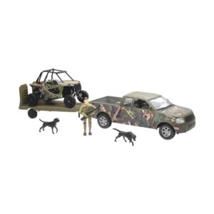 new-ray toys 1:32 scale atv playset die-cast replica camo truck with polaris xp1000 ss-76456