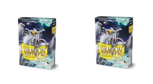 2 packs dragon shield matte mini japanese white 60 ct card sleeves value bundle!