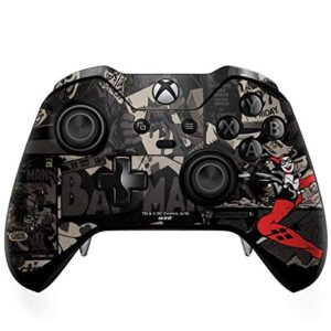 skinit decal gaming skin compatible with xbox one elite controller - officially licensed warner bros harley quinn mixed media design