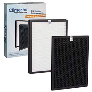 climestar premium h13 grade true hepa and pre-filters compatible replacement for alexapure breeze air purifiers ap-b102 and 3049 filter set