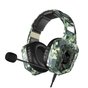 versiontech. gaming headset - updated k8 headset gaming for ps4 new xbox one, stereo over-ear headphones with noise-canceling microphone & led lights for pc computer mac laptop nintendo switch games