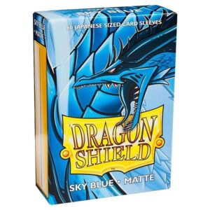 dragon shield matte mini japanese sky blue 60 ct card sleeves individual pack