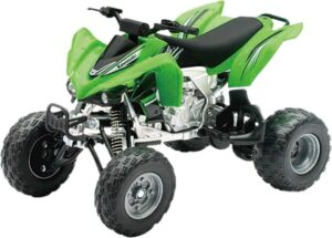 new ray toys 1:12 scale atv die-cast replica kawasaki kfx450r green 57503