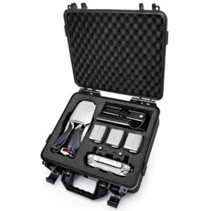 lekufee waterproof carrying case compatible with dji mavic 2 pro combo and more dji mavic 2 drone accessories(case only)