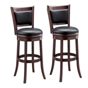 ball & cast bar height, pack of 2 swivel stool, 29-inch,2-pack, cappuccino