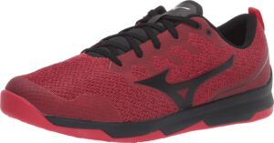 mizuno men's tc-02 cross training shoe, cross training sneakers for all forms of exercise, red-black, 7 d us