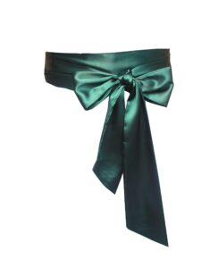 nania wedding satin sash belt for special occasion dress bridal sash (emerald)