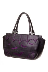 lost queen bats handbag gotham knight bats handbag black bat purse (purple)