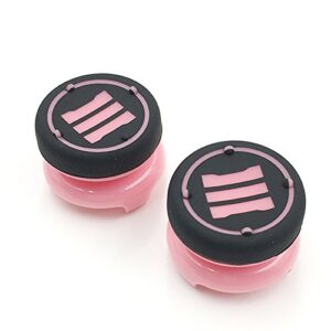 2 x analog thumbsticks cap thumb stick grips joystick cap high extender cover for playstation 4 for ps4 xbox 360 ps3 controller (pink)