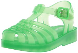 mini melissa girls flat sandals, green, 1 little kid