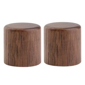 kaish 2-pack wood knobs tele style flat top dome knobs guitar bass wood knob barrel knobs walnut wood