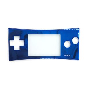 faceplate cover replacement front shell housing case for game boy micro gbm (blue)