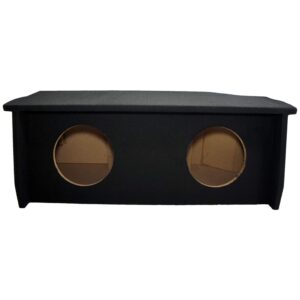 american sound connection jw2x10-0717-ar compatible with jeep wrangler 2007 2 door dual 10" sub box with amp rack