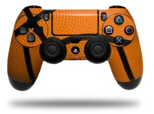 wraptorskinz skin compatible with sony ps4 dualshock controller playstation 4 original slim and pro basketball (controller not included)