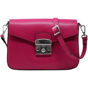 floto women's crossbody shoulder bag handbag sapri in saffiano leather (violet)