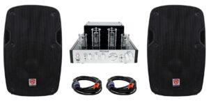 rockville blutube tube amplifier/home theater bluetooth receiver+(2) 8" speakers