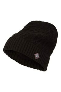 spyder active sports women's cable knit hat, black, one size