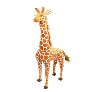 linzy toys jared the giraffe, 50'' (127 cm) standing high, real life stuffed animals plush giraffe, peluche jirafa