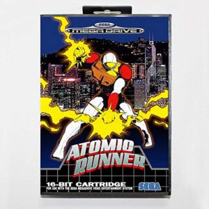 sega md games card - atomic runner with box for sega megadrive video game console 16 bit md card - md card game card for sega mega drive for genesis